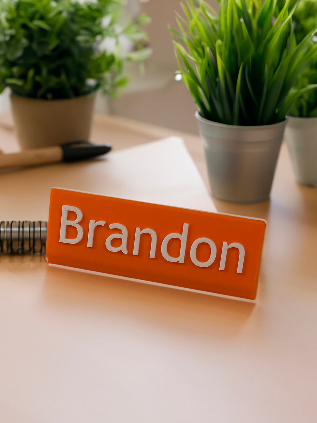 Personalized Name Tag, 3D Print With Writing. Office Decor, Boy's Room ...