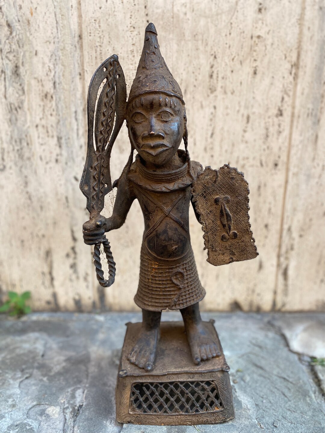 AFRICAN WARRIOR Bronze STATUE With Spear - Etsy