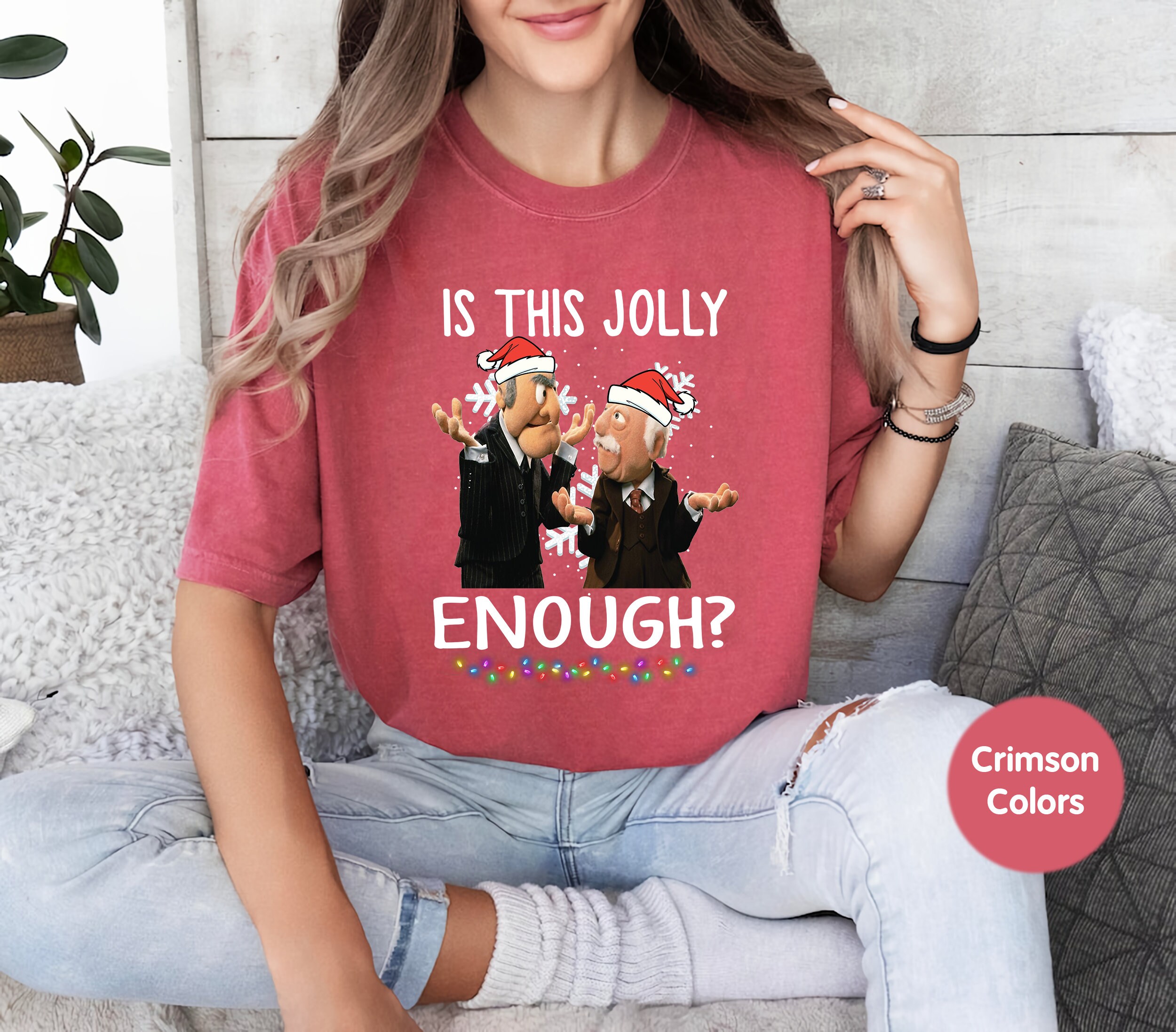 Grumpy is This Jolly Enough Lights Christmas Vintage Comfort - Etsy