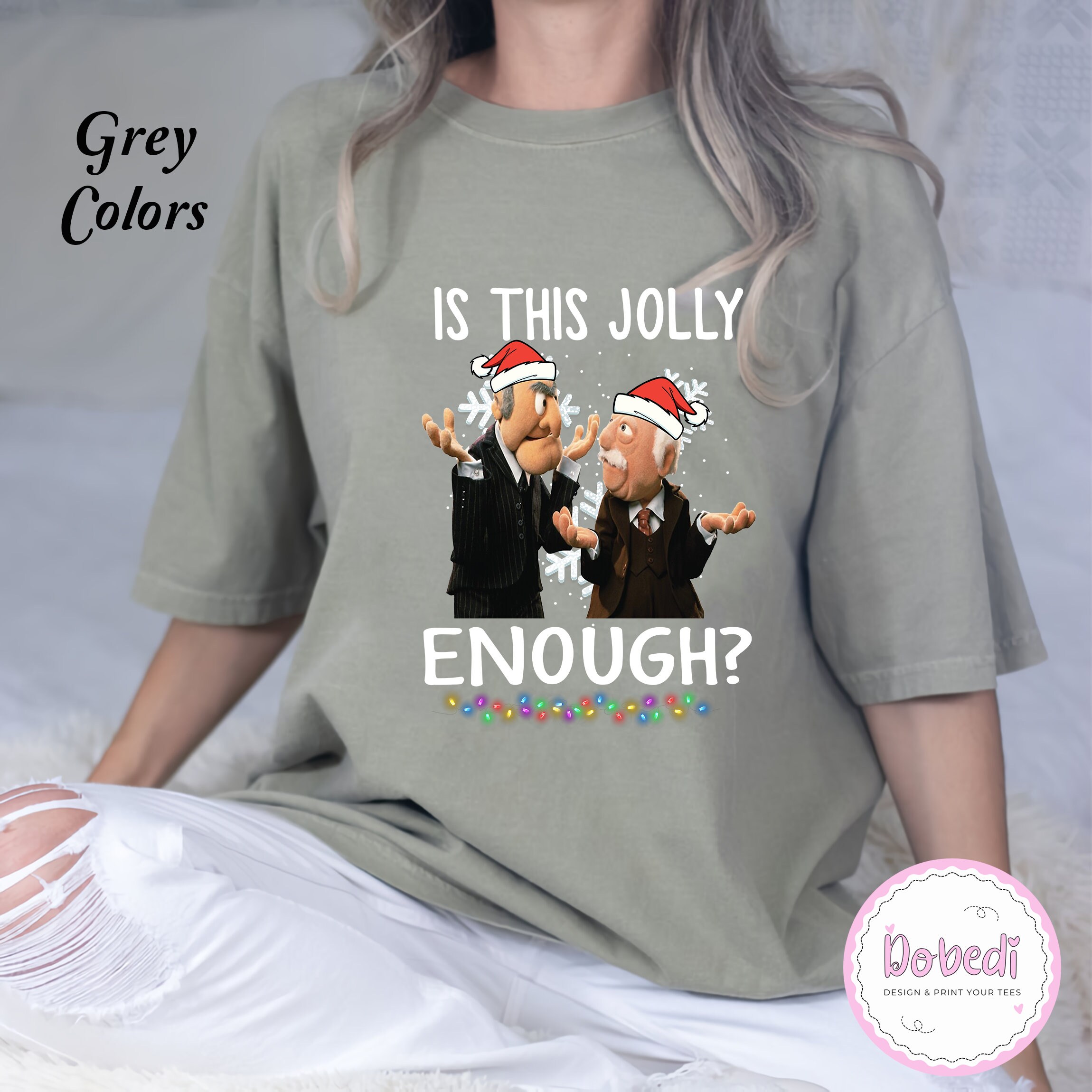 Grumpy is This Jolly Enough Lights Christmas Vintage Comfort - Etsy