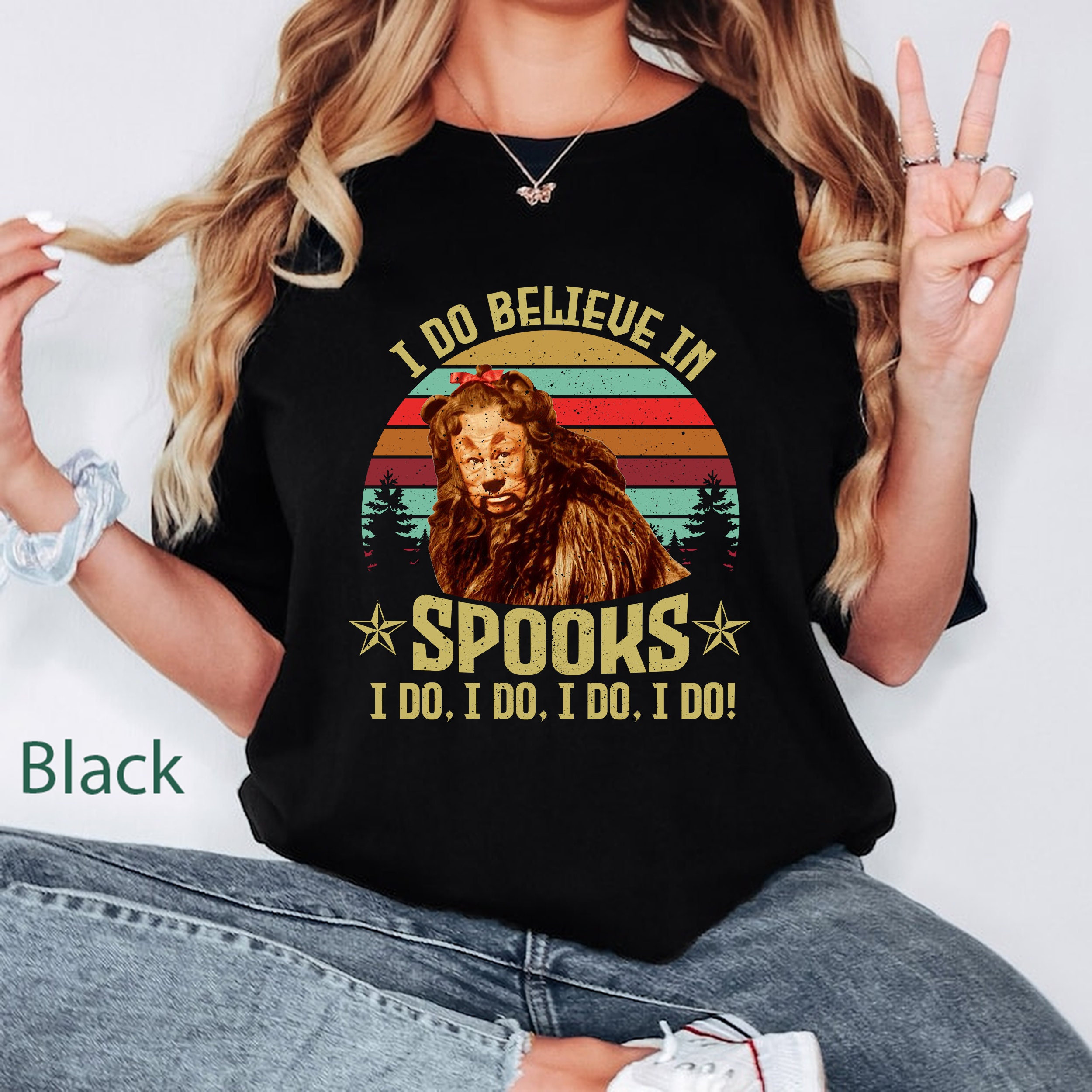 The Cowardly Lion I Do Believe in Spooks Vintage Comfort Colors T-shirt ...