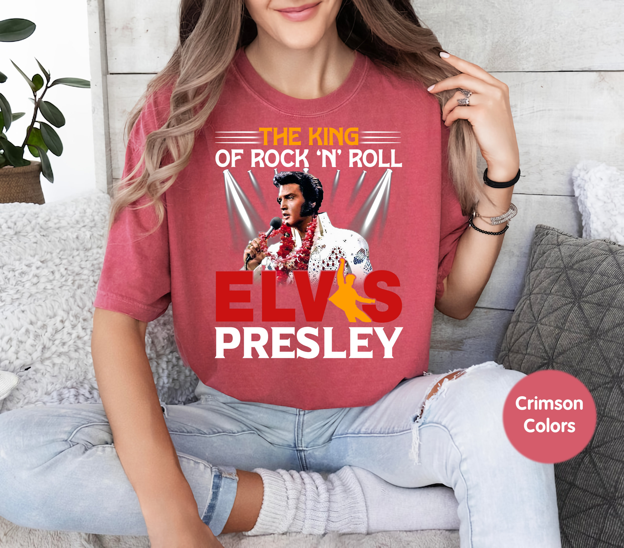 The King of Rock N Roll Elvis Presley Comfort Colors Shirt, Elvis ...