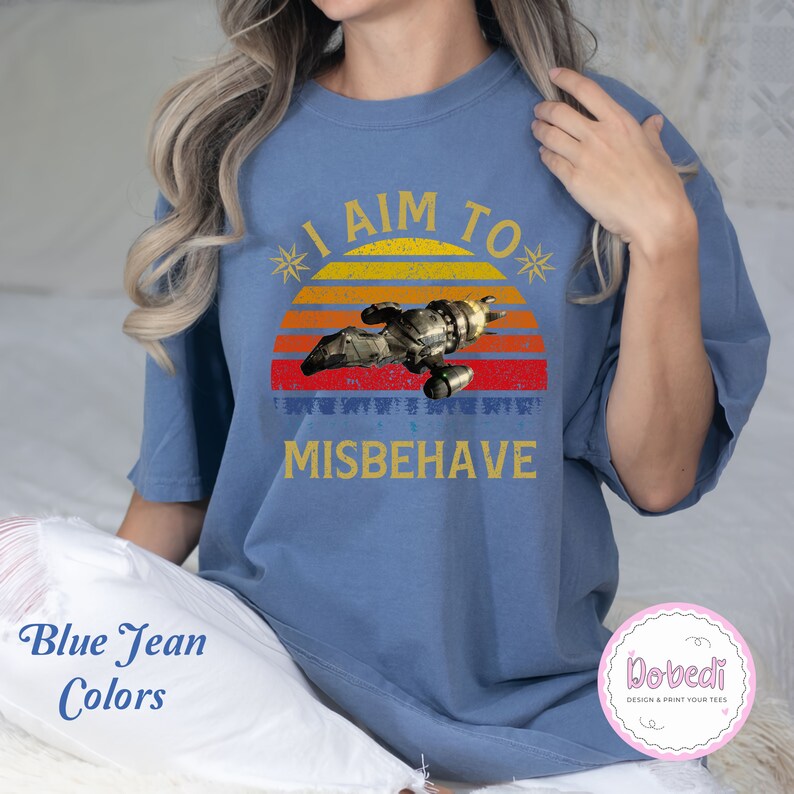 I Aim to Misbehave Vintage Comfort Colors T-shirt, Movies Quote Unisex ...
