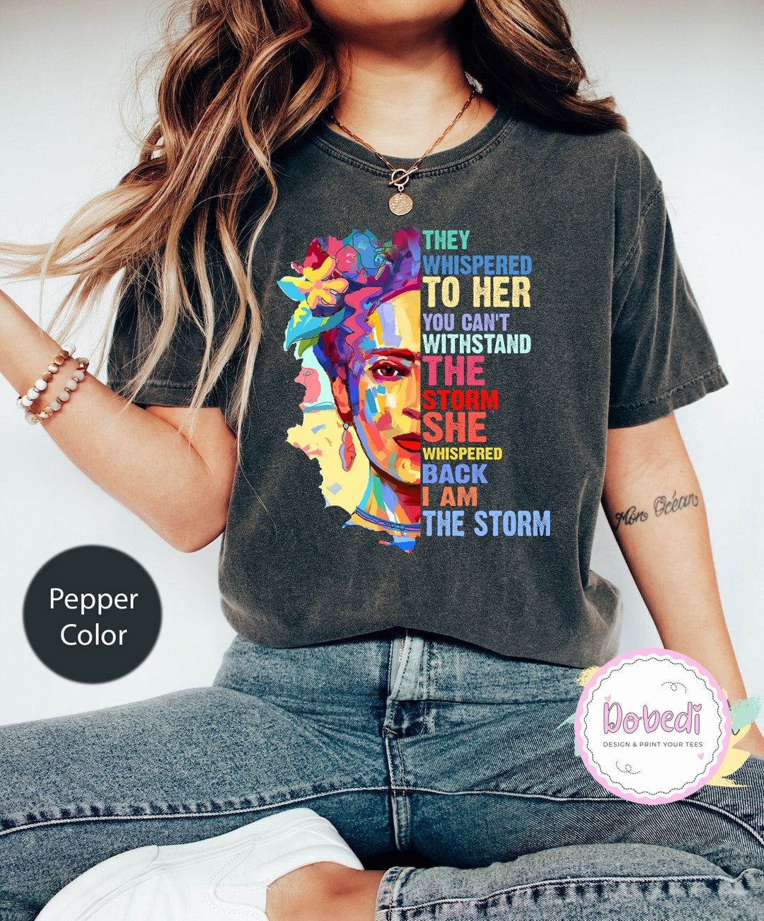 I Am the Storm Comfort Colors T-shirt, Frida Kahlo Shirt, Feminist ...