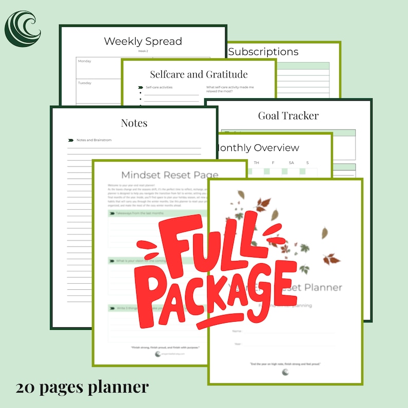 Year-end Planner 2025 Printable, End-of-year Goal-setting Workbook ...