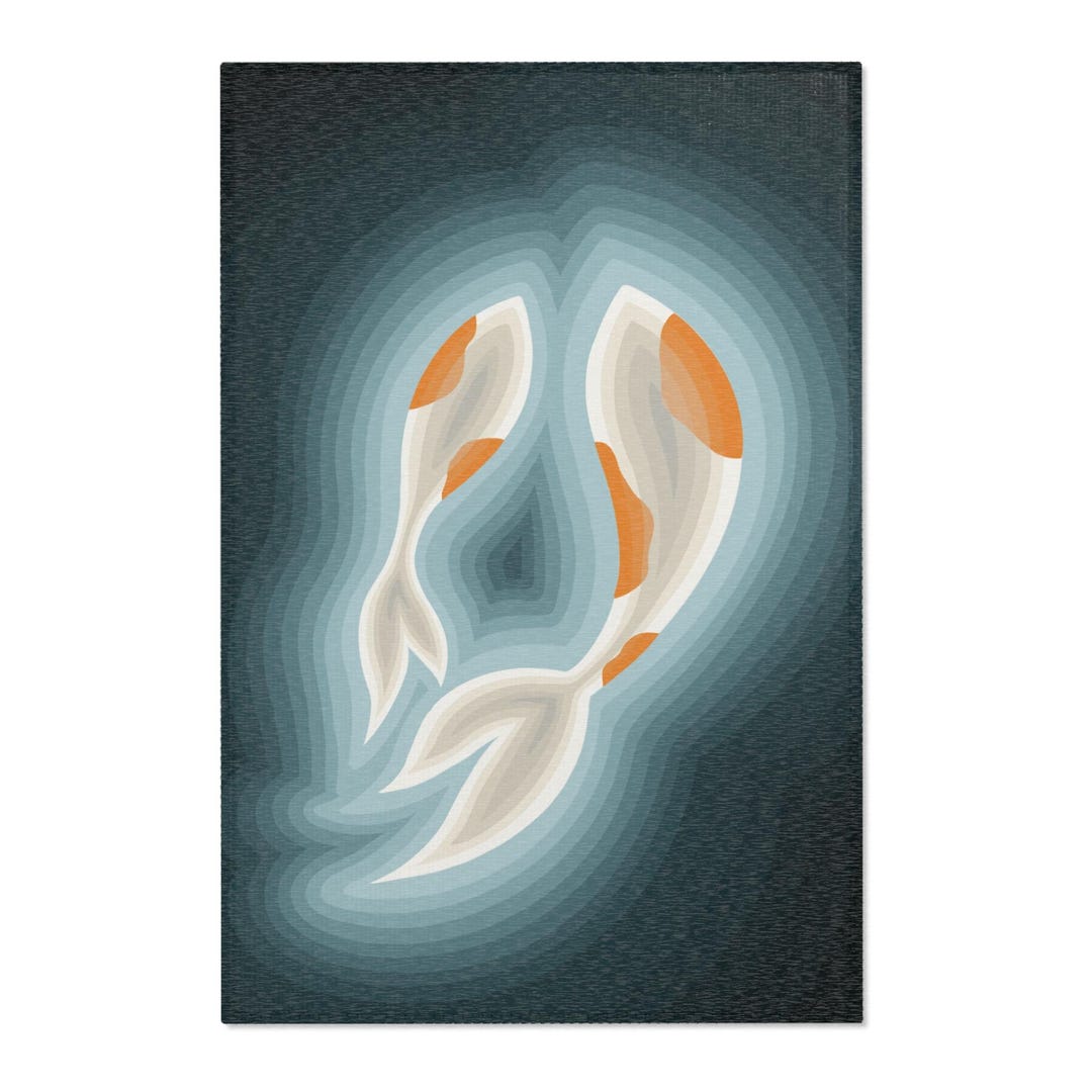 Koi Fish Echo Area Rugs - Etsy