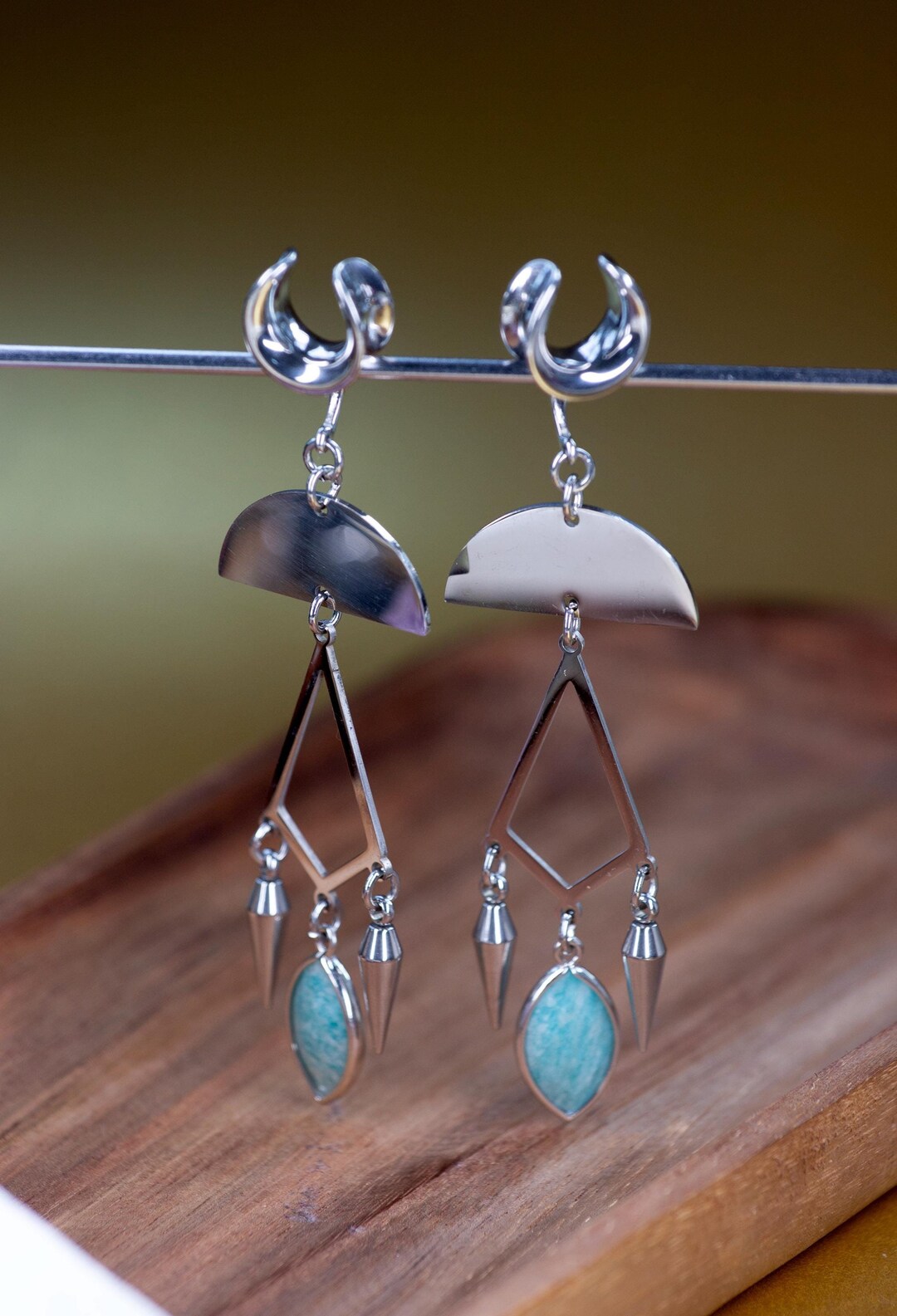 Western - Ear Saddles - Stretched Ears, Tunnels - Silver - Stainless ...