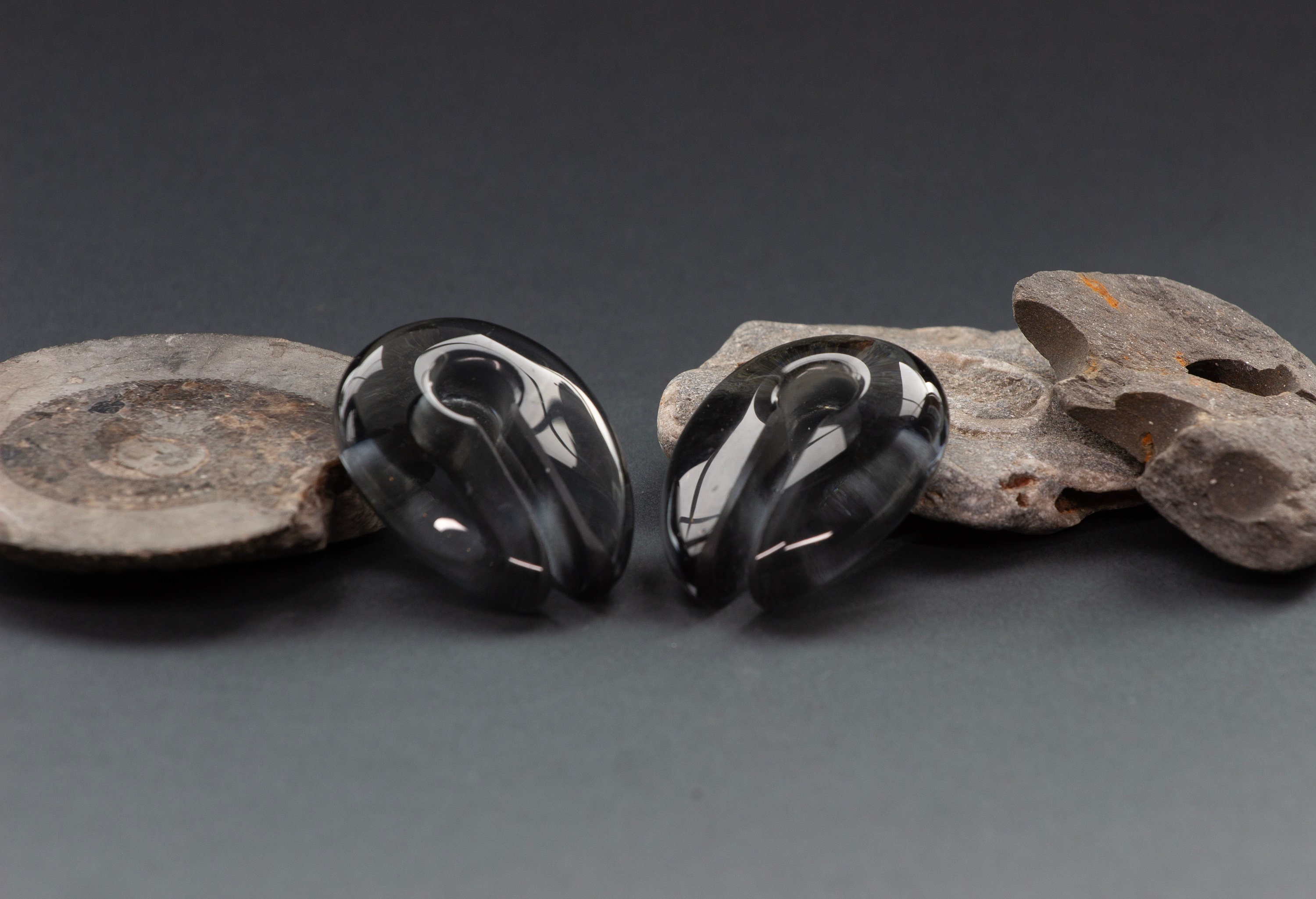 Glass Keyhole Pincer Ear Weights Translucent Black Gauge - Etsy