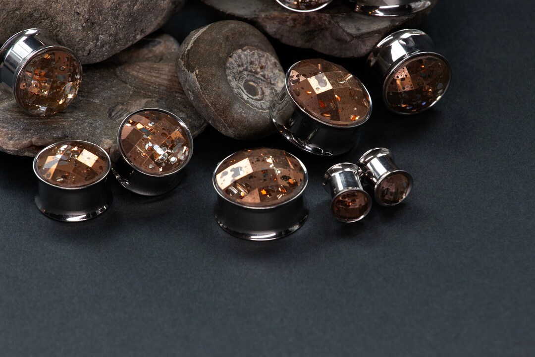 Rust Plugs - Double Flared - Stretched Ears - Tunnels - Gauge Jewellery ...