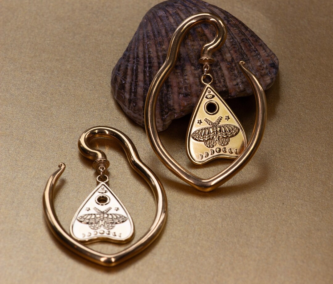 Ear Hangers - Ouija - Planchette, Lunar Moth - Stainless Steel 316L ...