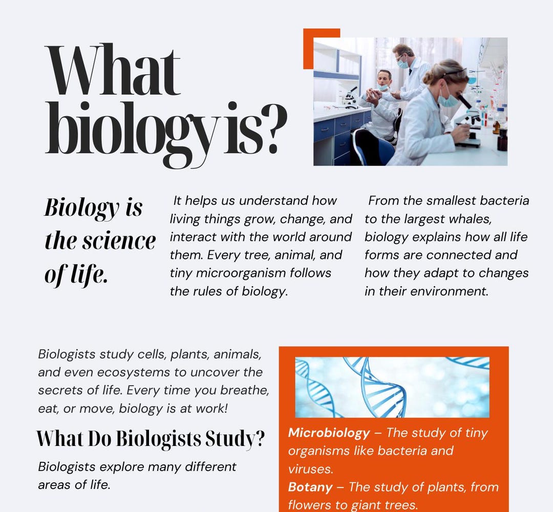 What Biology Is? Printable Science Pack | Fun and Engaging STEM ...