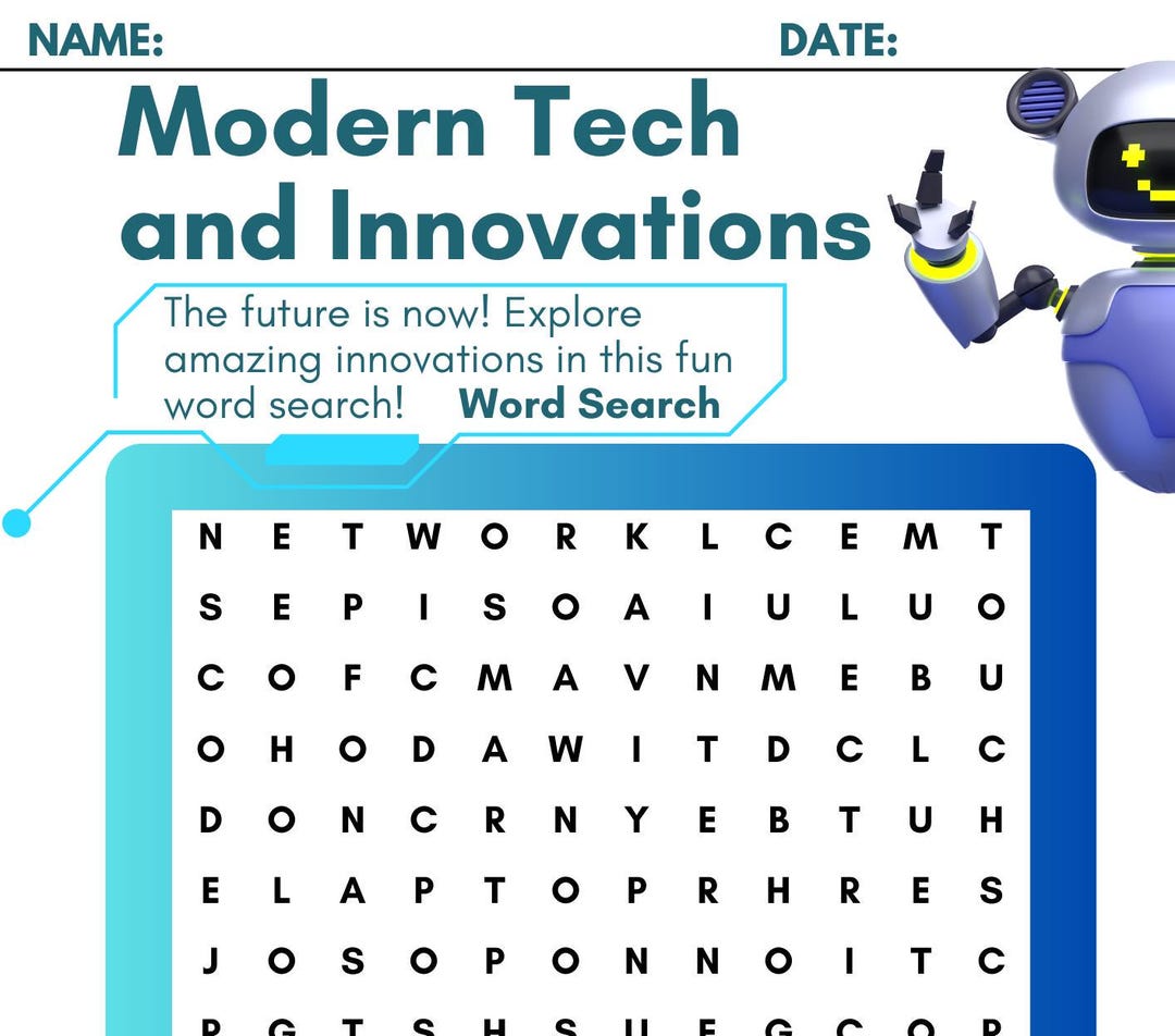 Modern Tech Word Search | Fun and Educational - Etsy