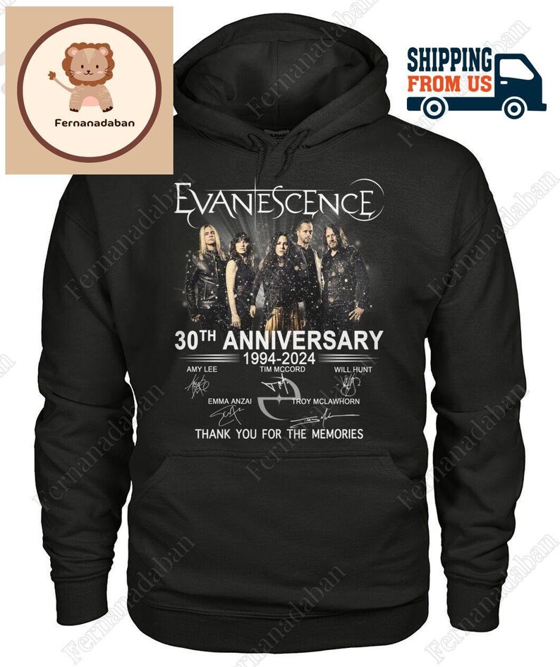 Evanescence 30th Anniversary 1994-2024 Thank You for the Memories T ...