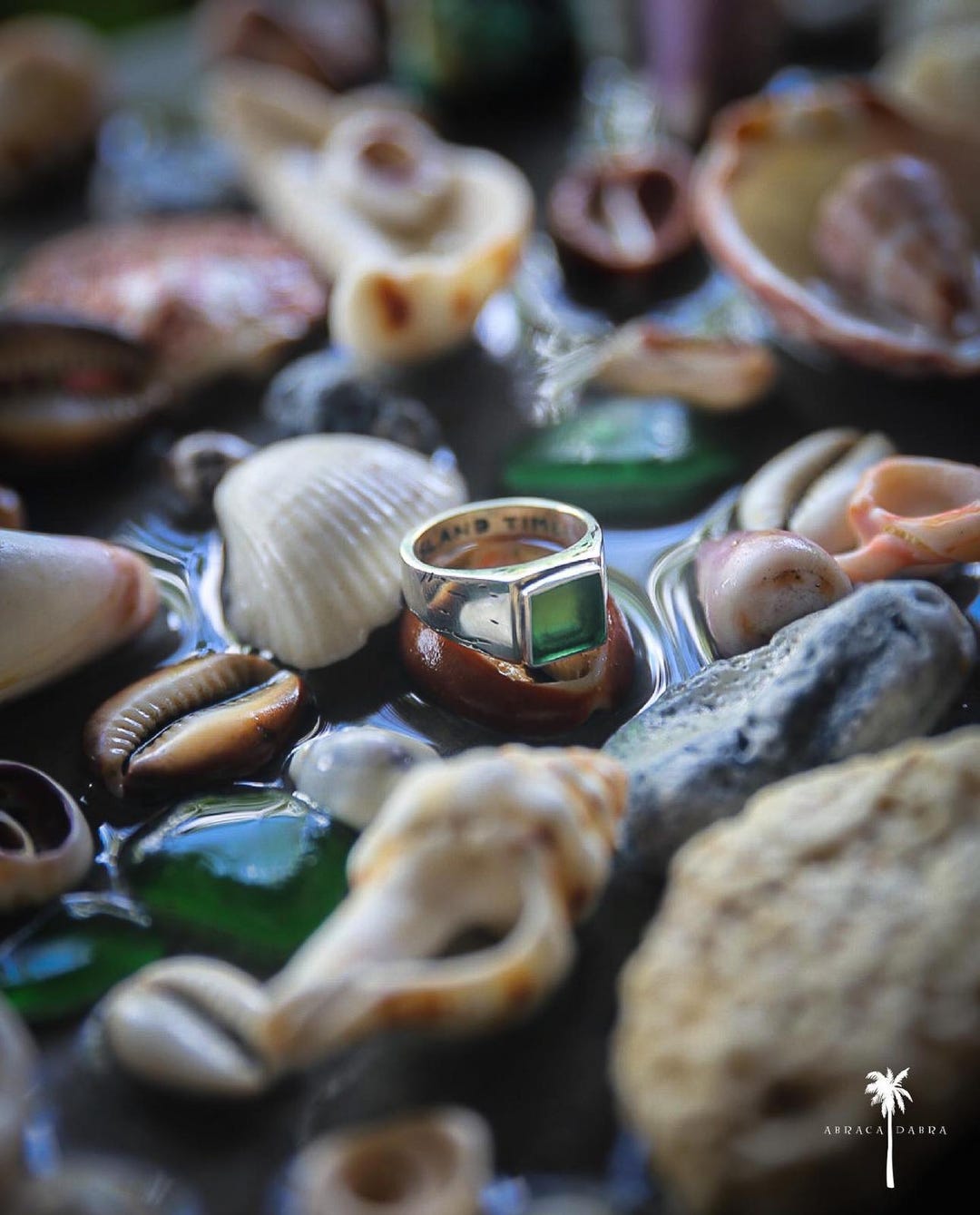 Balinese "island Time" Bintang Sea Glass Ring - Etsy