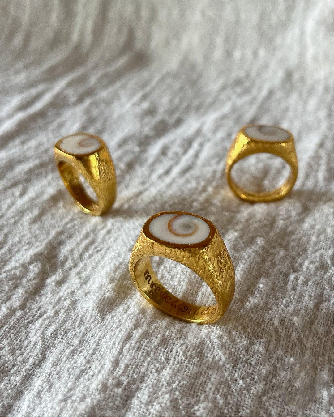 Balinese Eye of Shiva Shell Ring (gold Plated) - Etsy