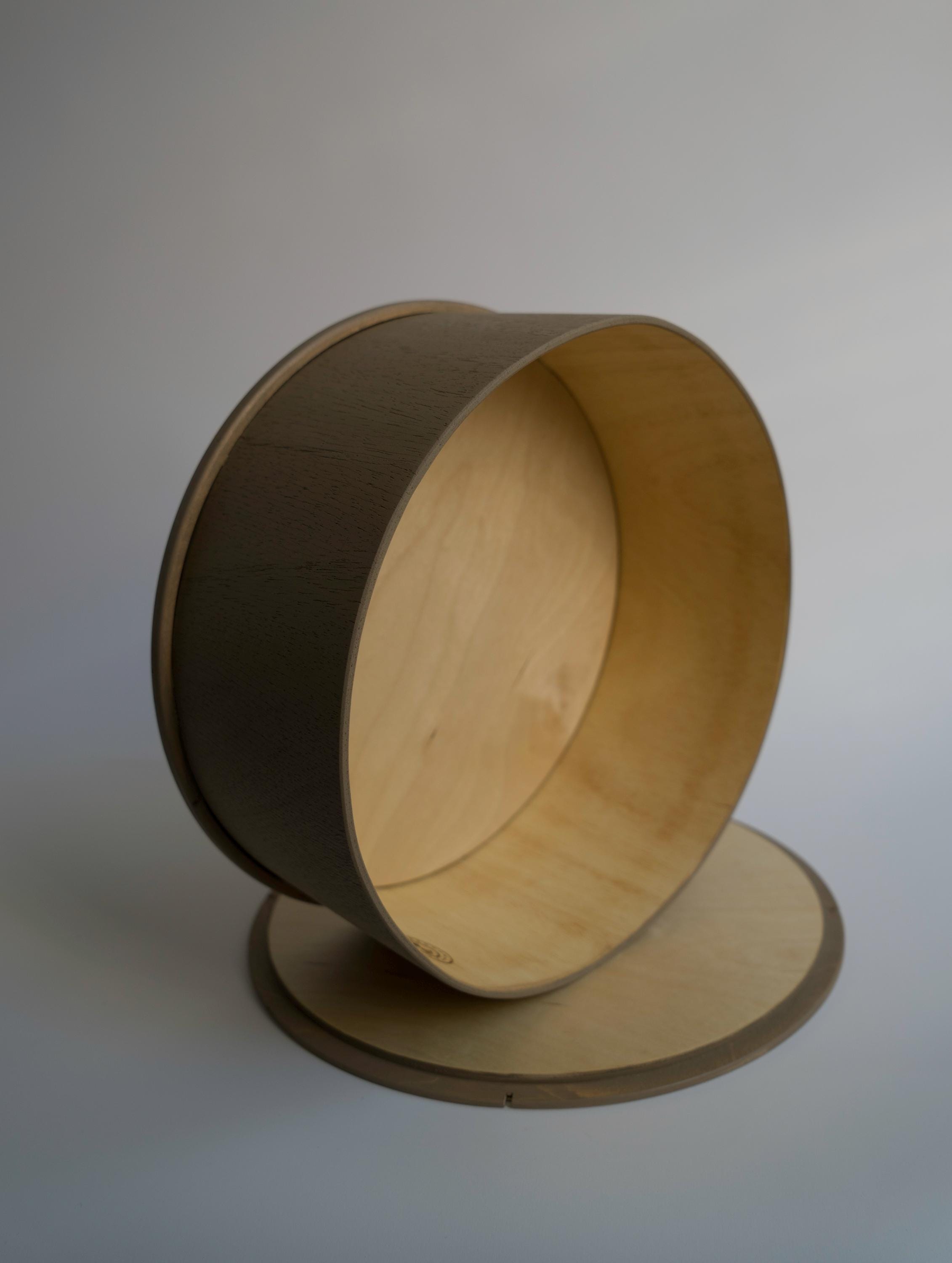 Wooden Cake Box: Round Eco-friendly Gift Packaging With Pink Satin ...