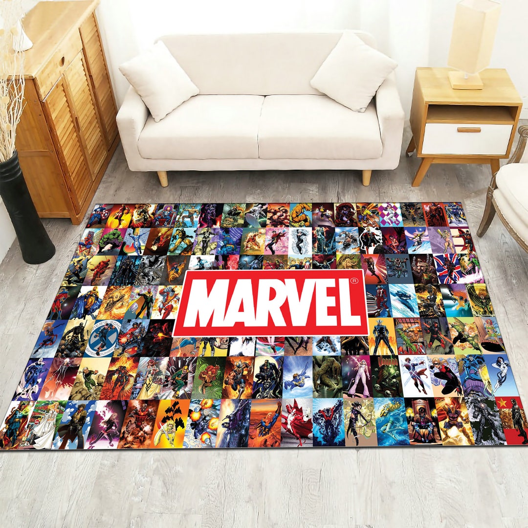 Marvel Rug Avengers Rug Fantastic Rug Kids Room Rug - Etsy