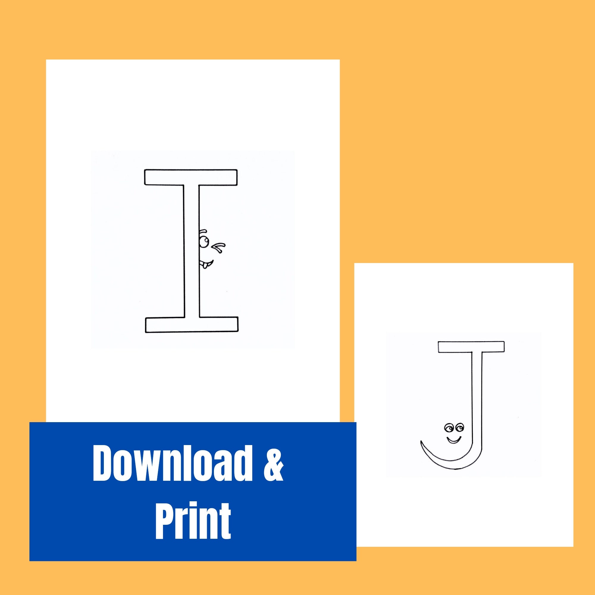 Smiley Coloring Alphabets Digital Coloring Sheet for Kids - Etsy