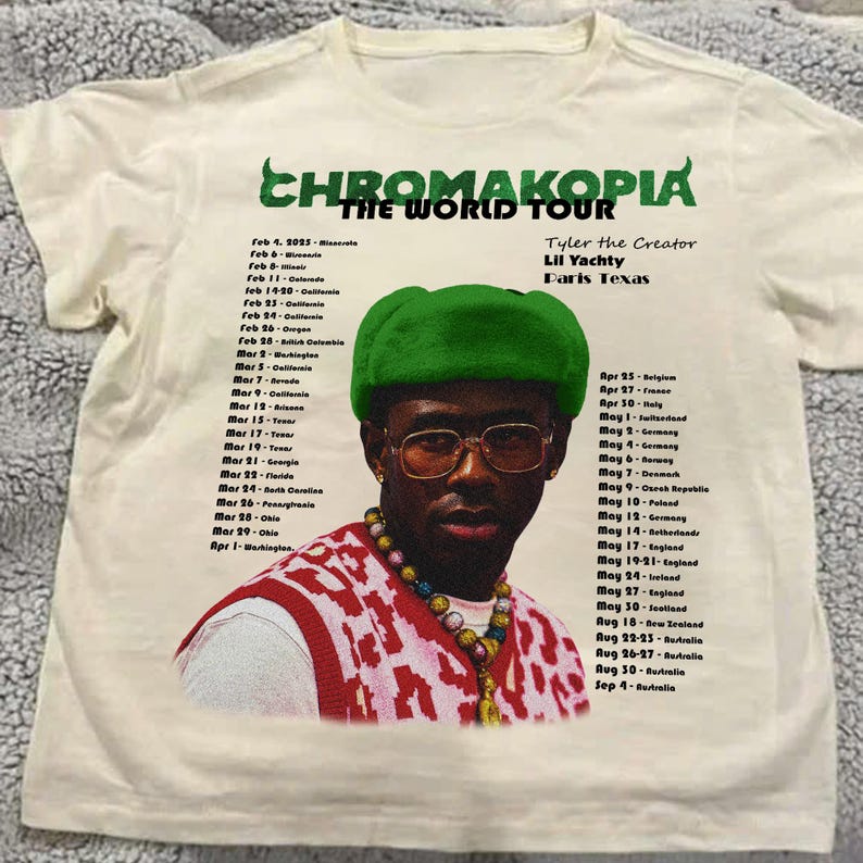 Chromakopia Tour Png, Tyler the Creator Hip Hop Graphic Design, Y2K Rap ...