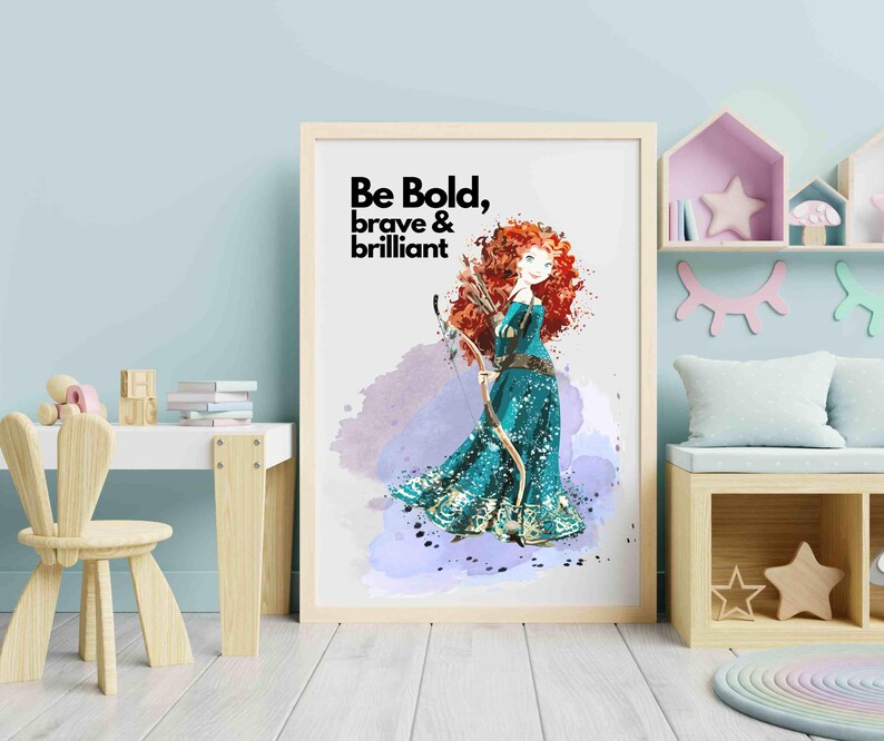 Disney Brave, Princess Merida, Merida Art, Baby Shower Gift, Poster ...