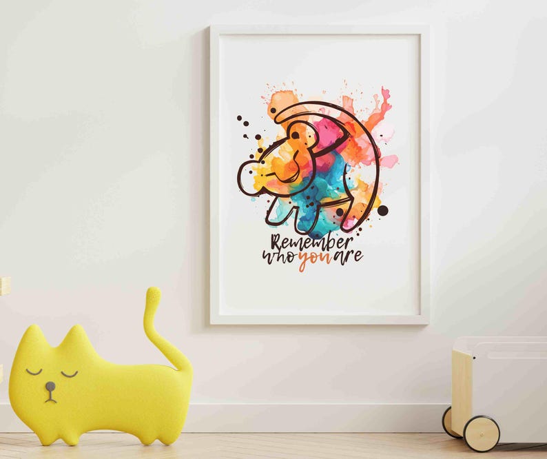 Simba Watercolor Print: Lion King Nursery Decor (digital Download) - Etsy