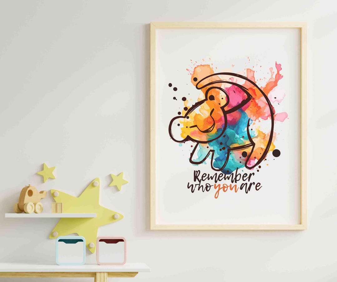 Simba Watercolor Print: Lion King Nursery Decor (digital Download) - Etsy