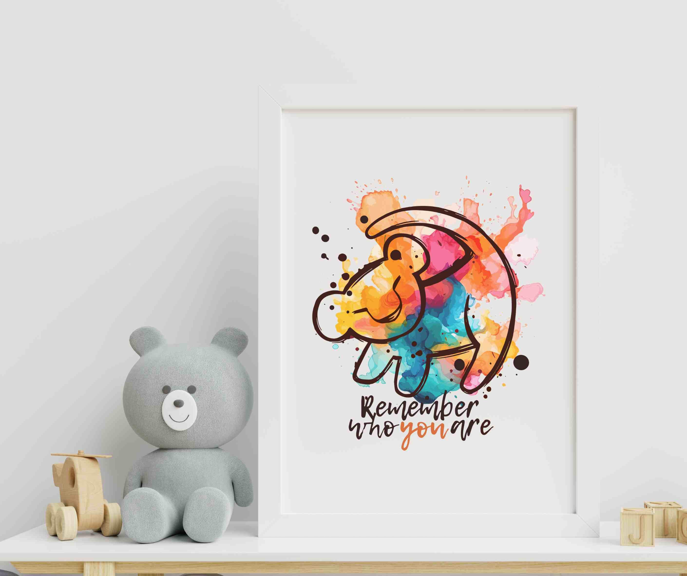 Simba the Lion King Watercolor Print, Download Poster Wall Art Simba ...