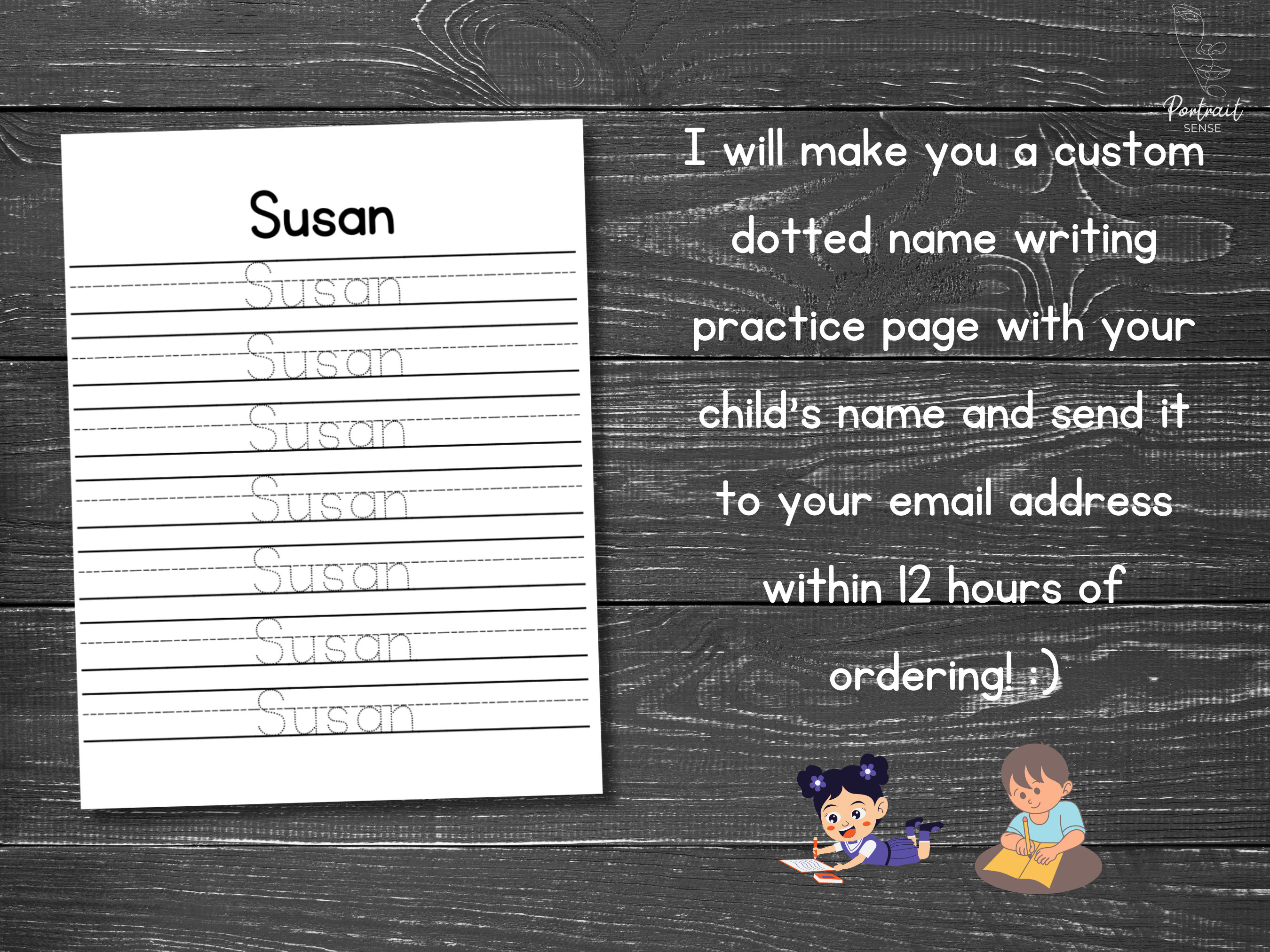 Custom Dotted Name Handwriting Practice Page Kids Name Writing Tracing ...