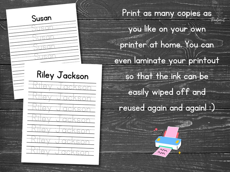 Custom Dotted Name Handwriting Practice Page Kids Name Writing Tracing ...