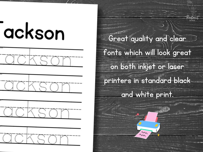 Custom Dotted Name Handwriting Practice Page Kids Name Writing Tracing ...