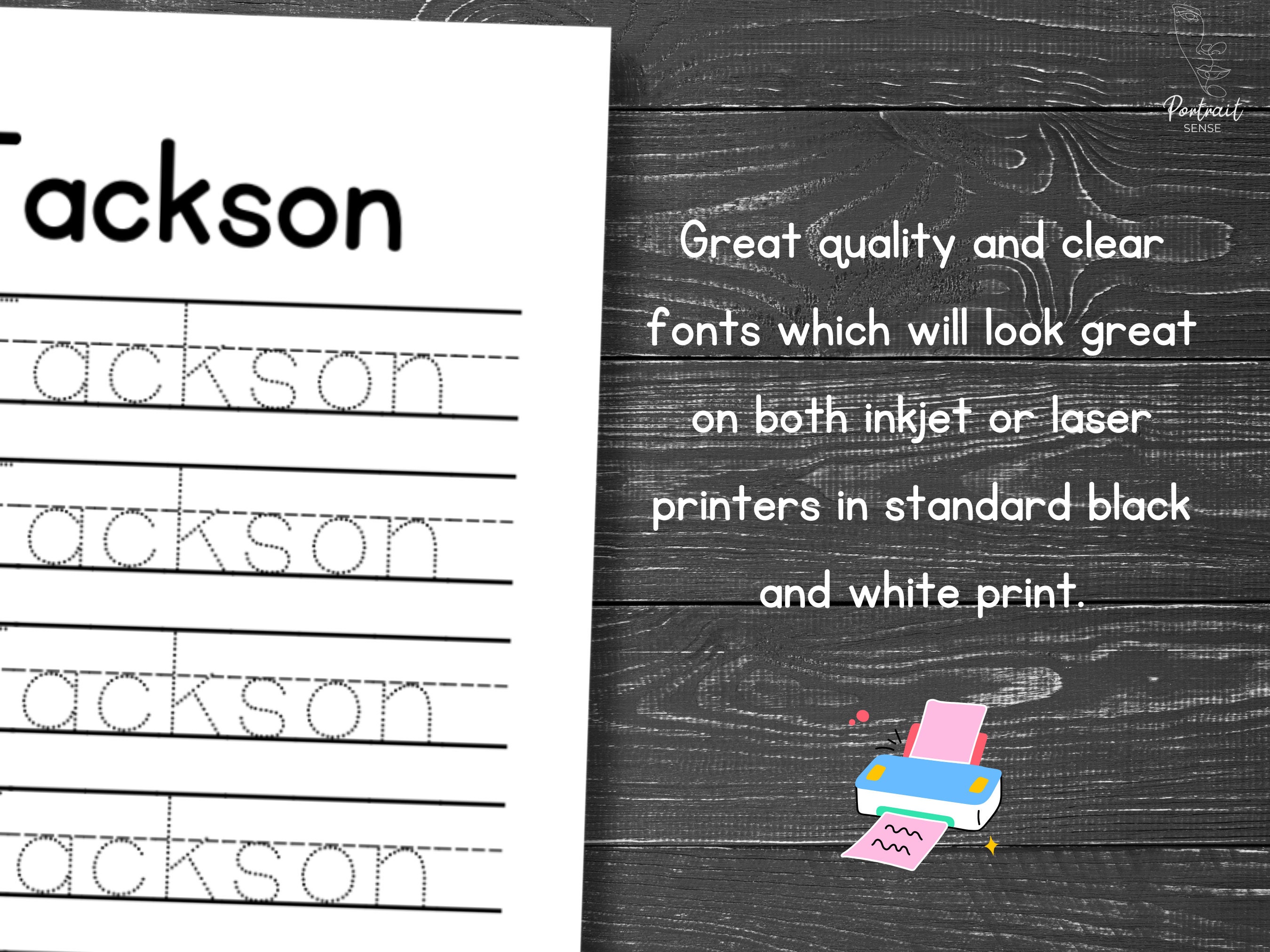 Custom Dotted Name Handwriting Practice Page Kids Name Writing Tracing ...