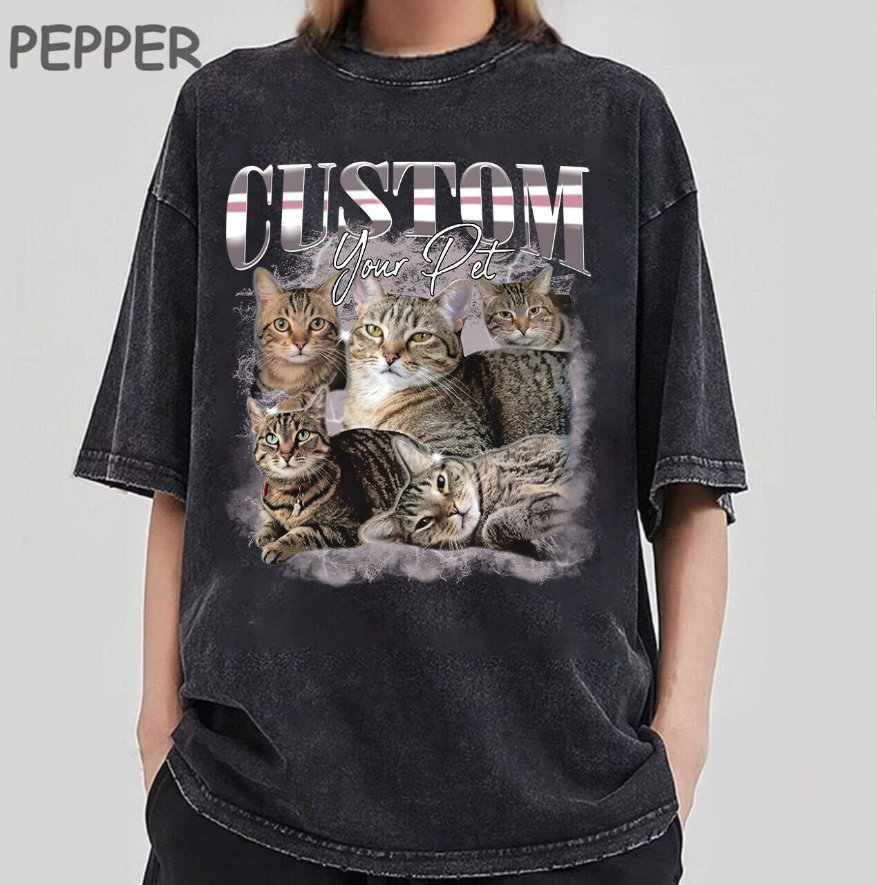 Retro Custom Your Cat Bootleg Shirt, Cat Bootleg Retro 90's Tee, Custom ...