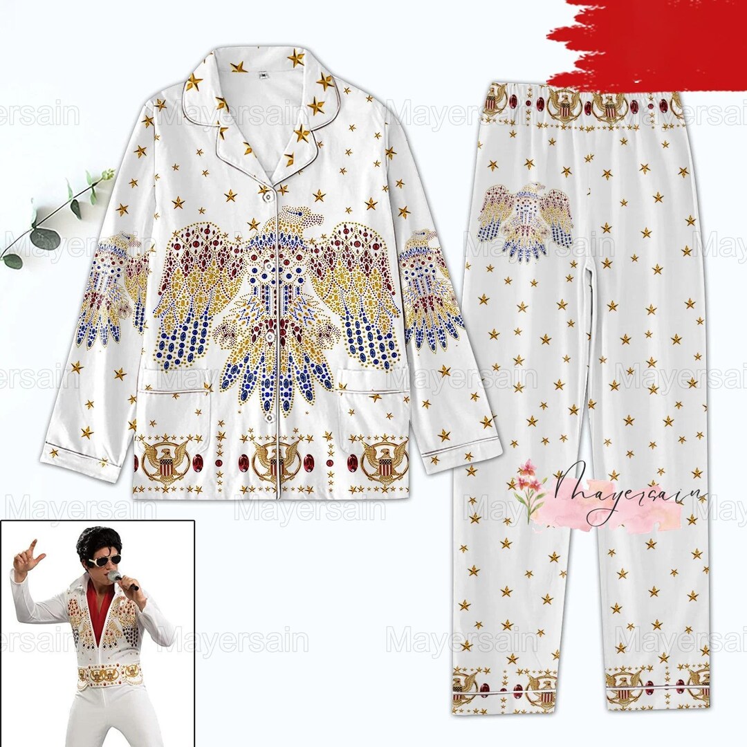 Christmas Elvis Presley Pajama Set Elvis Presley Pajamas - Etsy