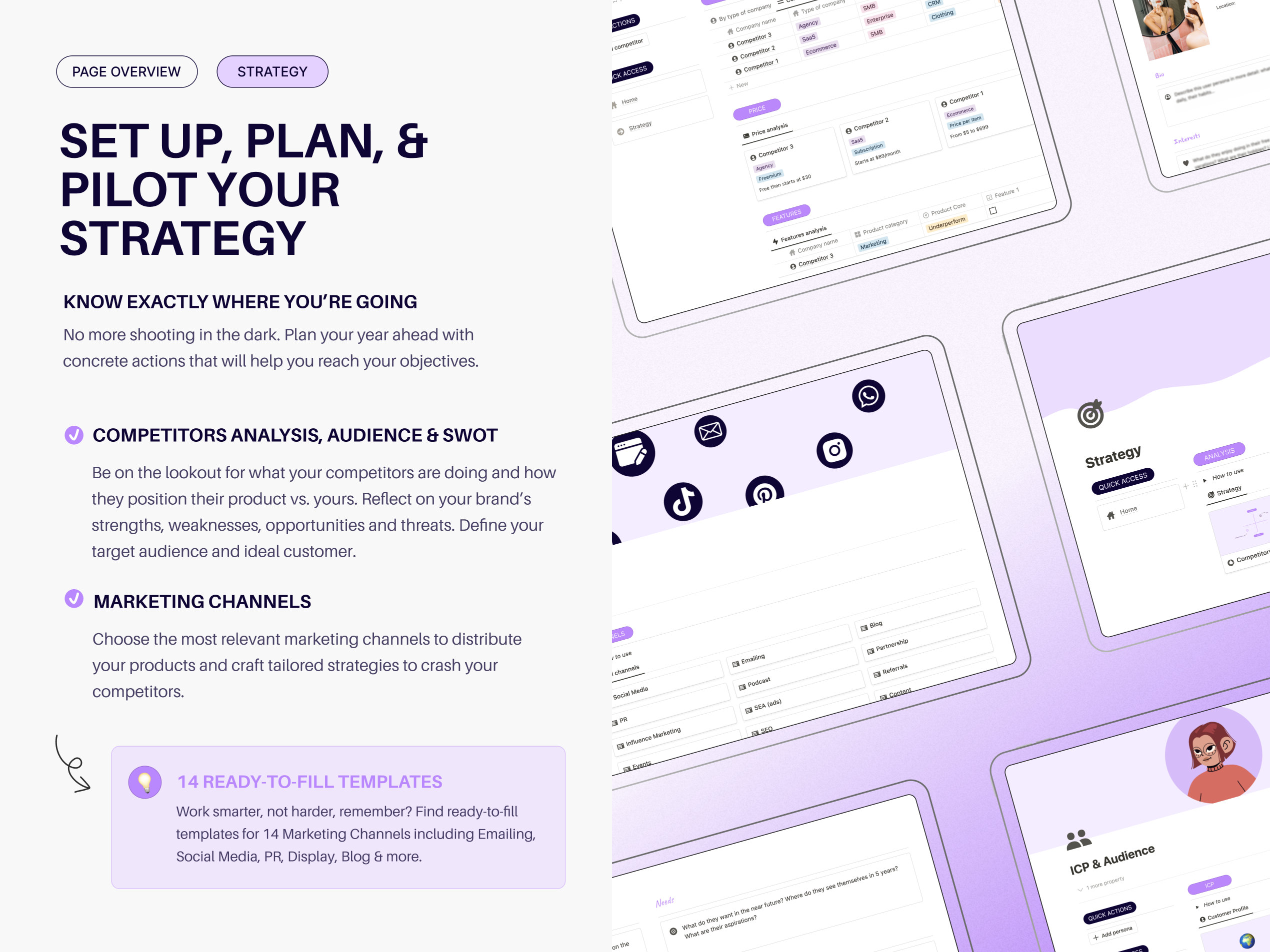 Marketing Notion Template Planner Dashboard | Content | Performance ...