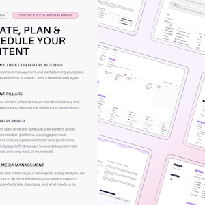 Marketing Notion Template Planner Dashboard | Content | Performance ...