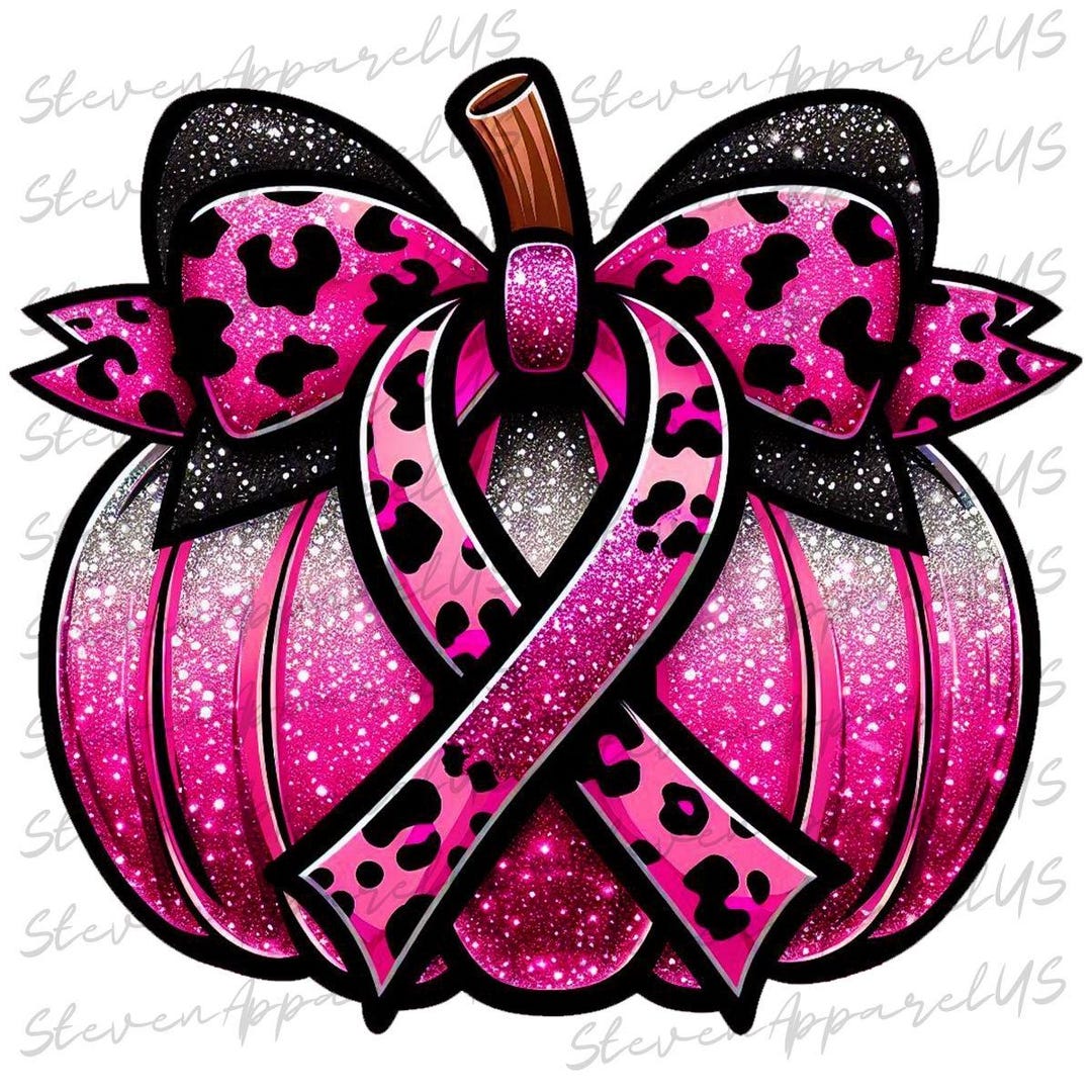 Breast Cancer Pumpkin Png, Fall Breast Cancer Png, Breast Cancer Ribbon ...