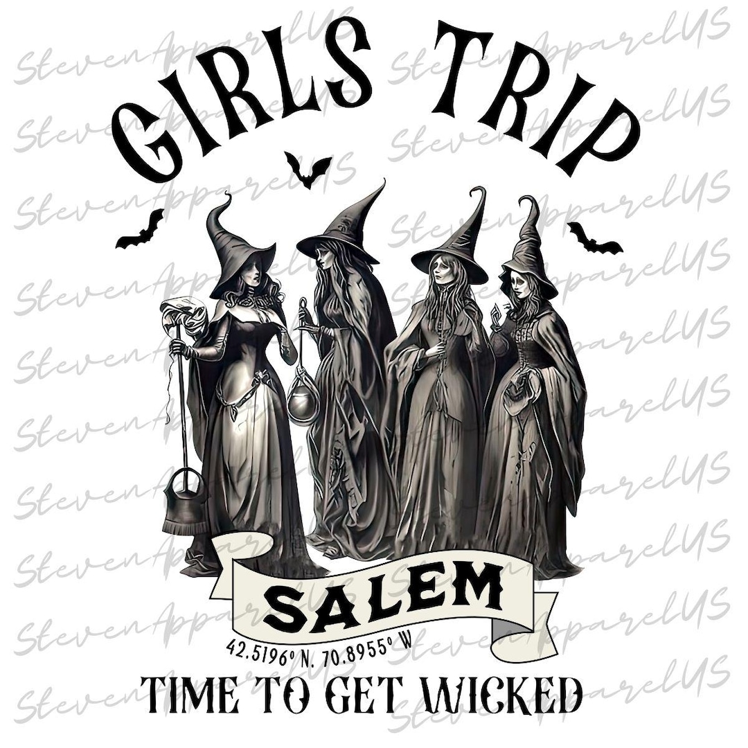 Girls Trip Salem Png, Retro Halloween Png, Witch Png, Halloween Witch ...