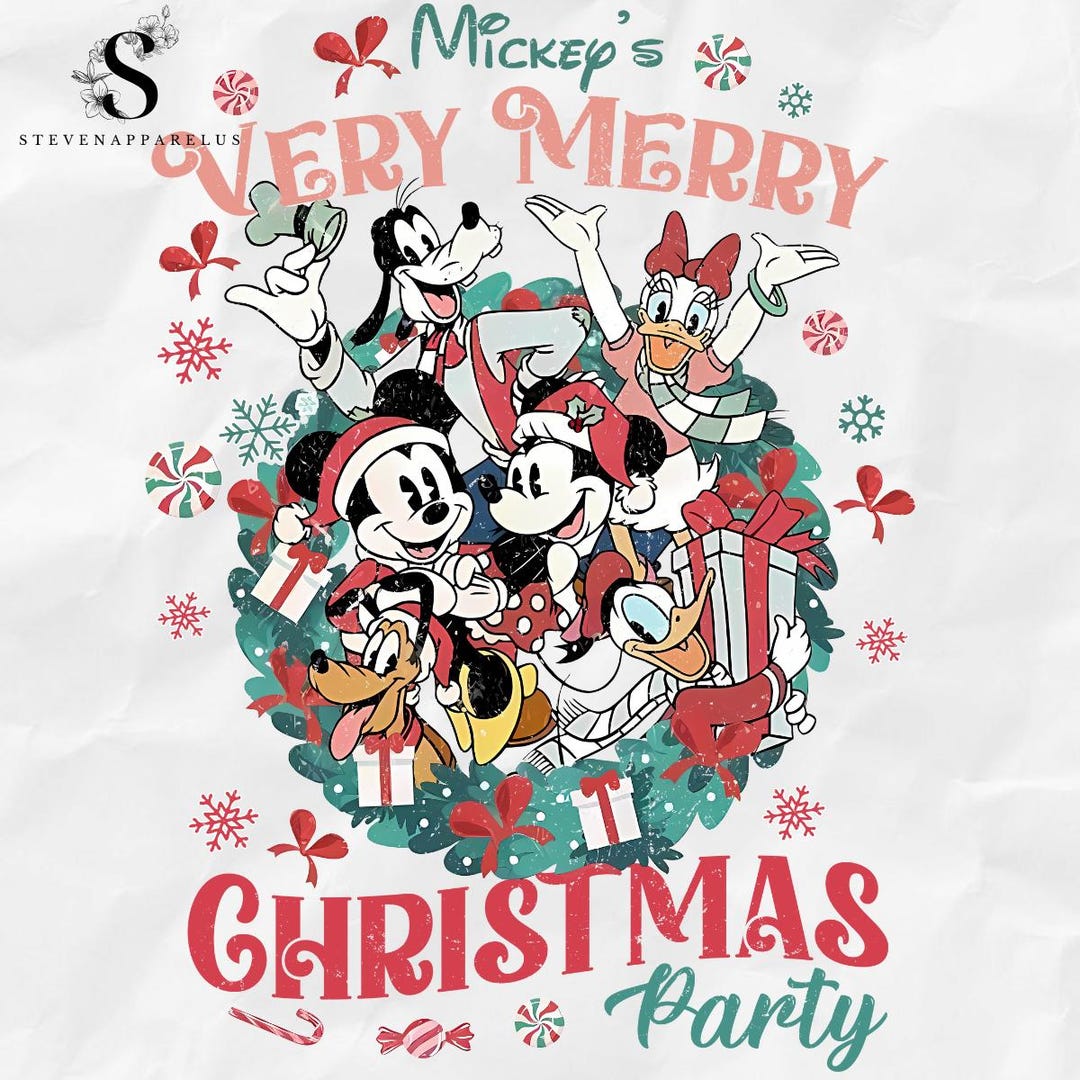 Mickey's Very Merry Christmas Party 2024 Png, Mickey and Friends ...