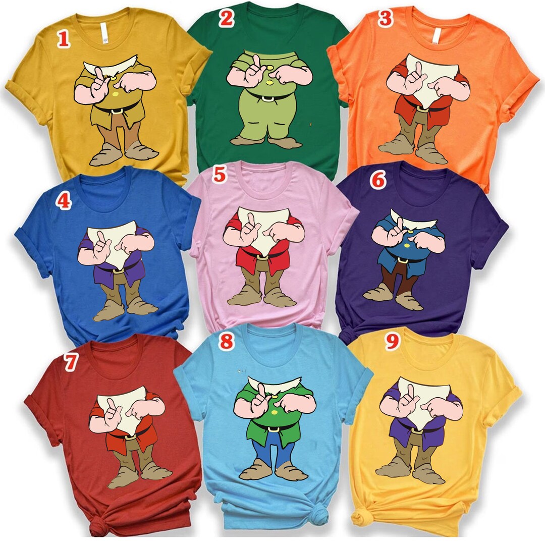 Snow White And 7 Dwarfs Halloween Costume Matching Halloween Etsy Uk