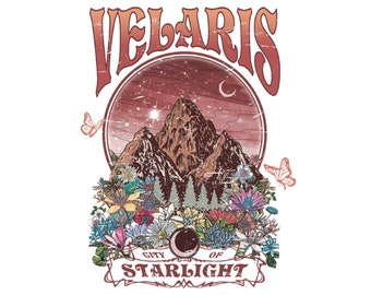 Velaris Sticker, Retro Velaris Presley Vinyl Sticker, Cute Vintage ...