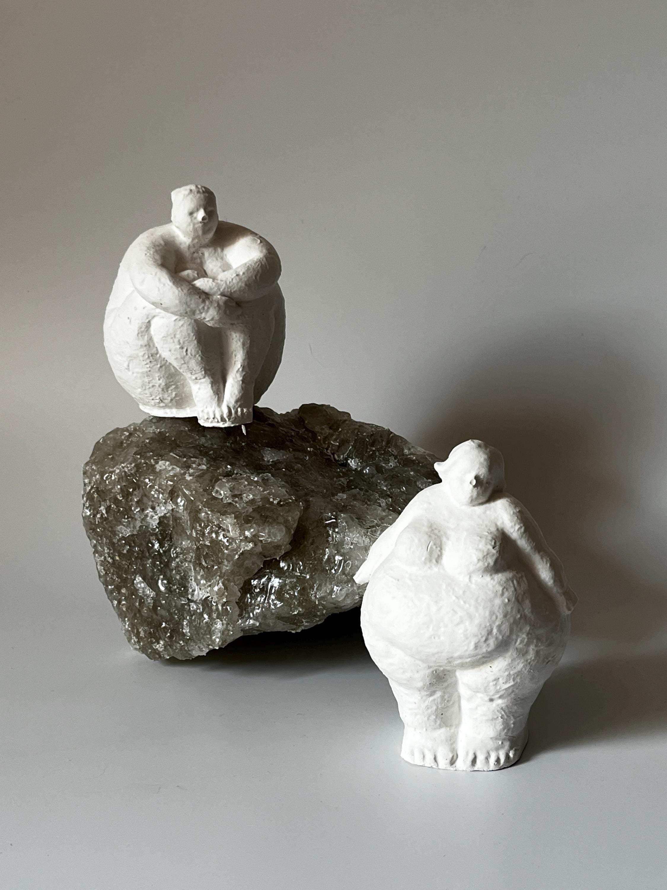 Nordic Concrete Woman Statue: Plus Size Yoga Figure, Lady, Scandinavian ...