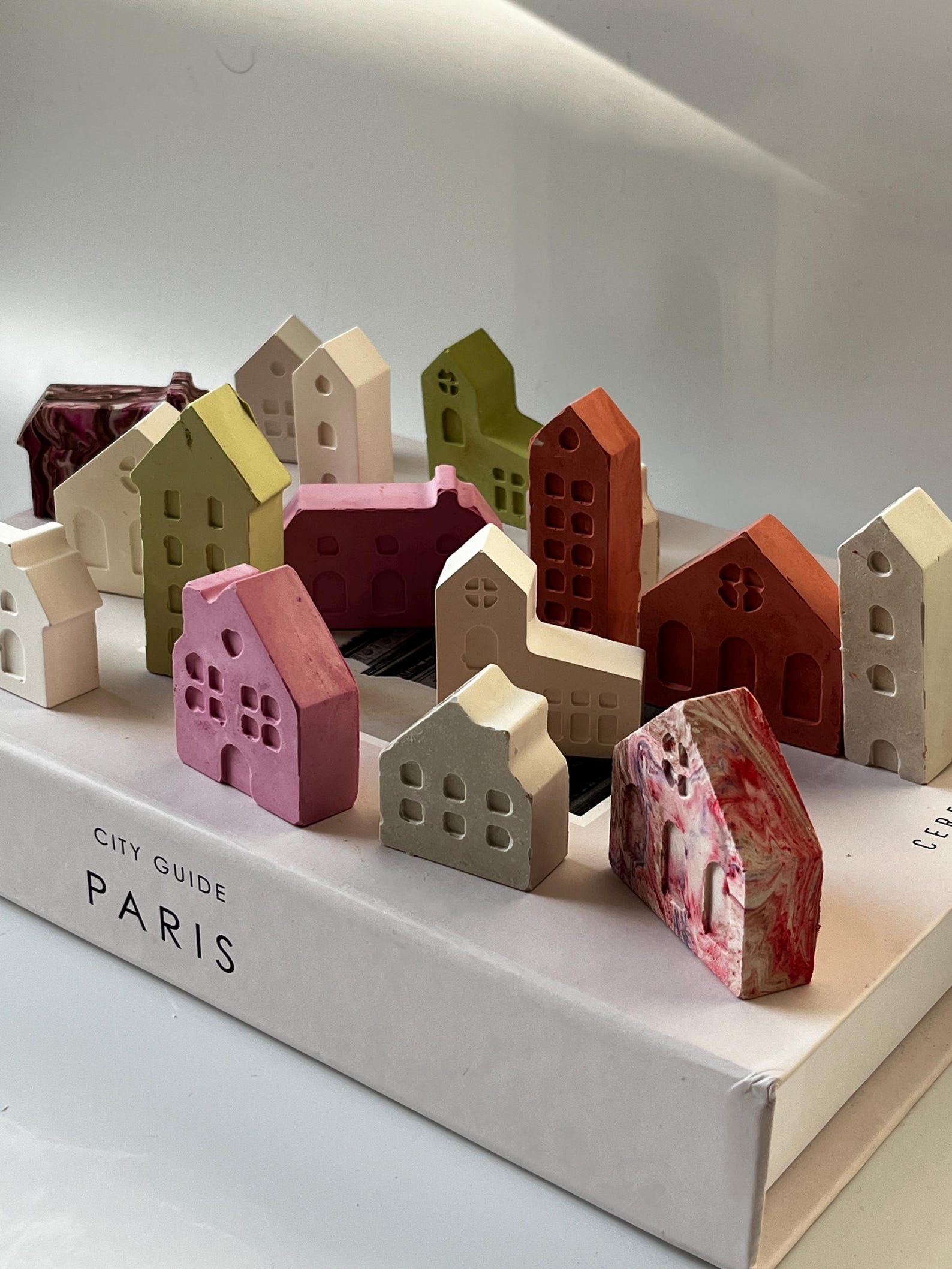 Concrete Nordic House Statues: Scandinavian Decor, Set of 10 - Etsy