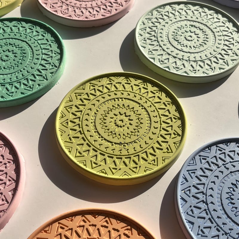 Cement Coasters - Etsy