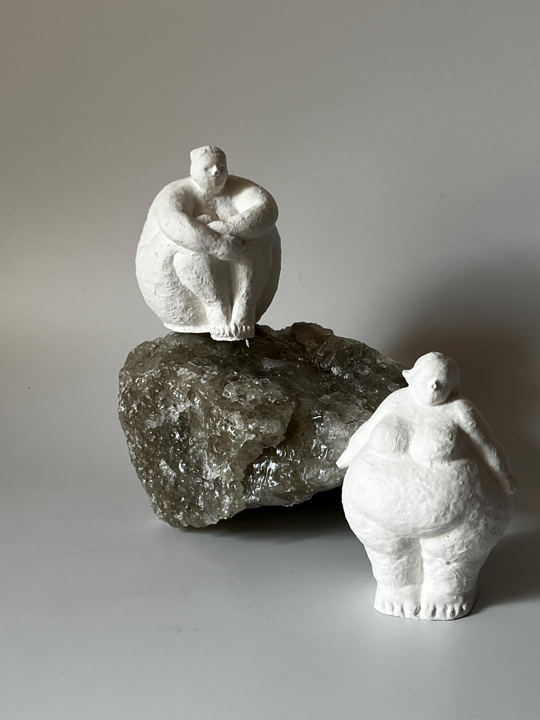 Nordic Concrete Woman Statue: Plus Size Yoga Figure, Lady, Scandinavian ...