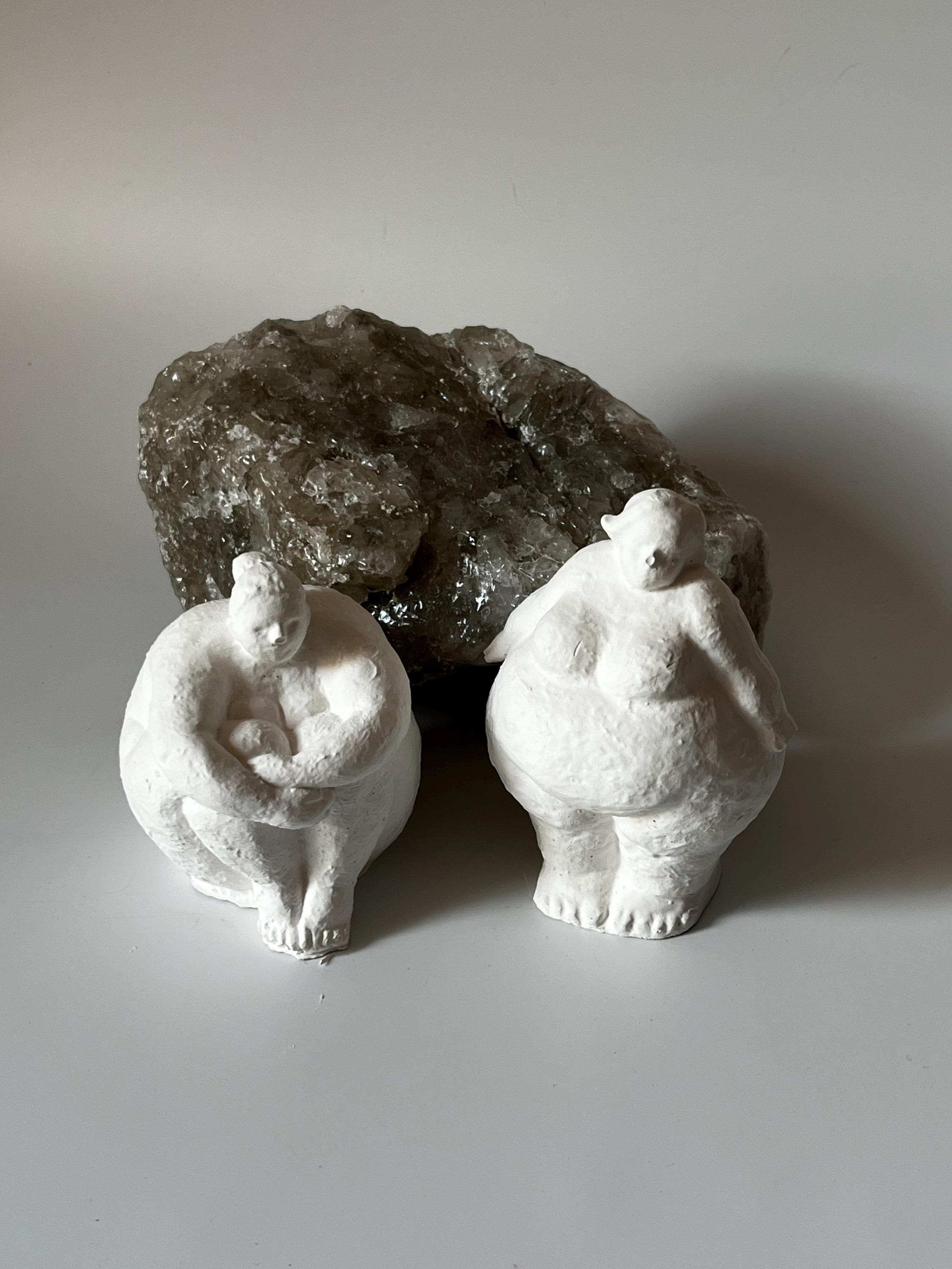 Nordic Concrete Woman Statue: Plus Size Yoga Figure, Lady, Scandinavian ...