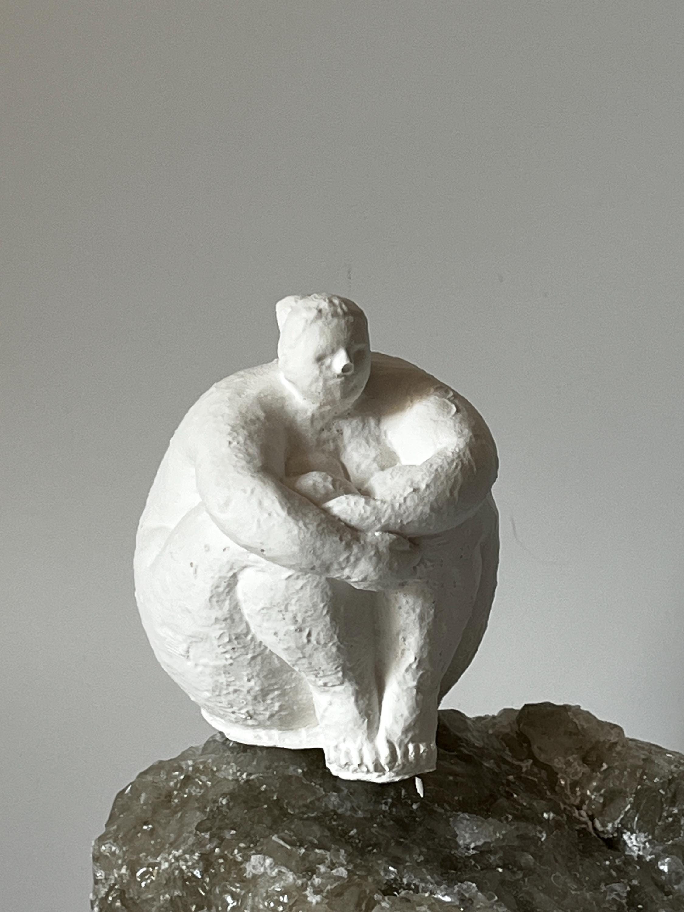 Nordic Concrete Woman Statue: Plus Size Yoga Figure, Lady, Scandinavian ...