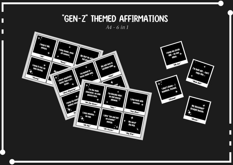Gen Z-themed Affirmation Cards | “main Character Energy” Deck | Digital ...