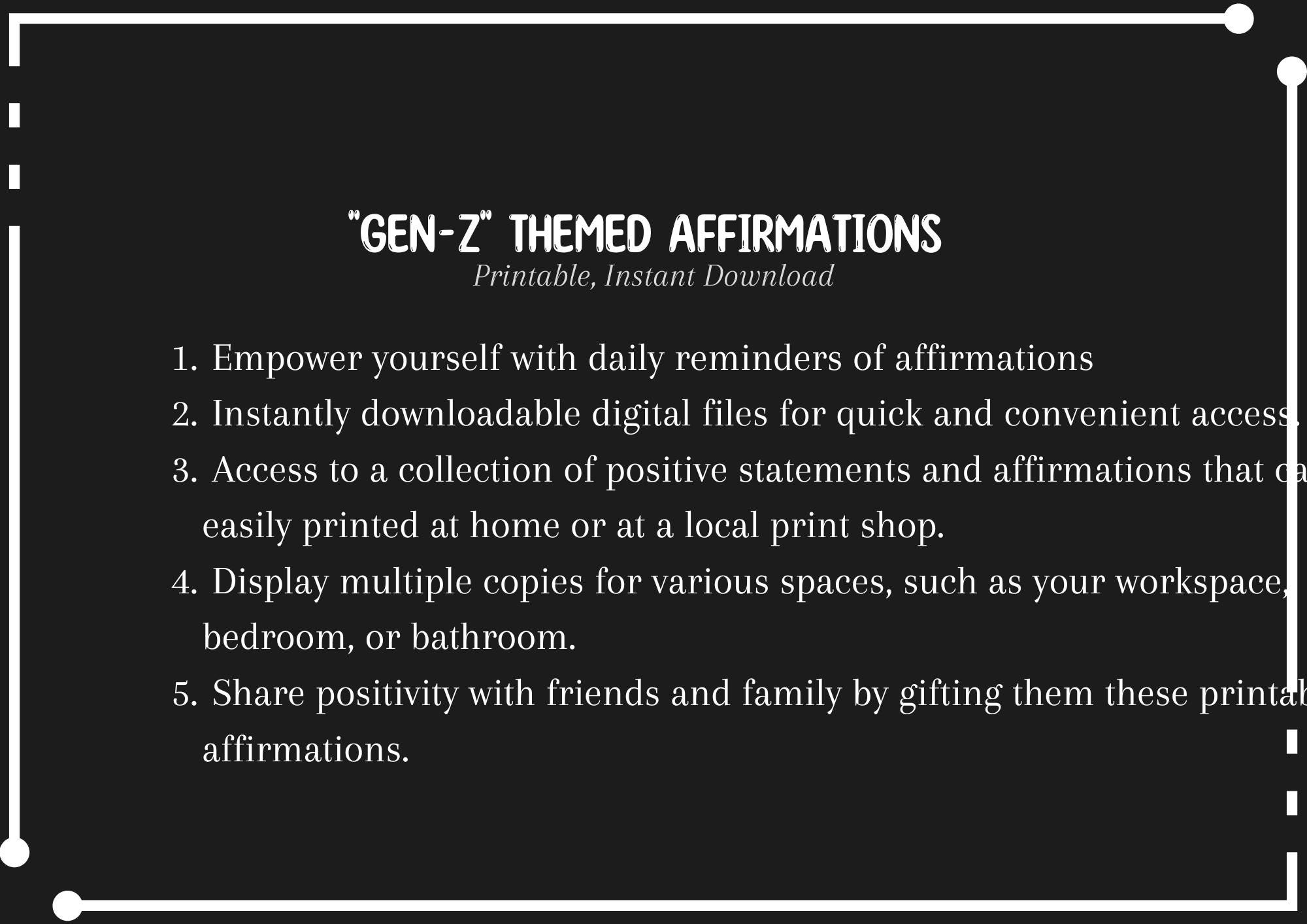 Gen Z-themed Affirmation Cards | “main Character Energy” Deck | Digital ...