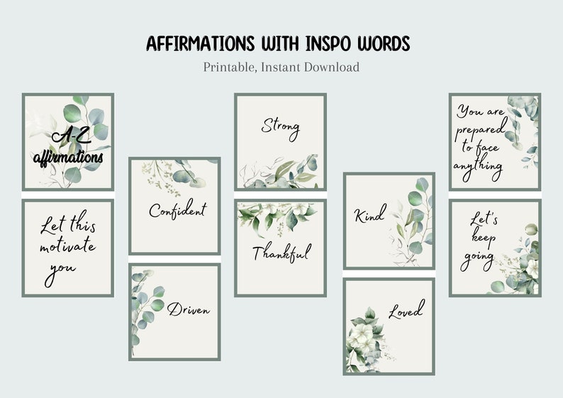 Positive One-word Digital Affirmation - Etsy