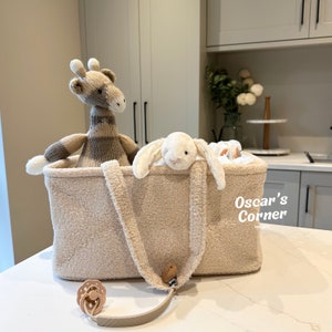 Best Selling Teddy Nappy Caddy | Boucle Baby Storage Bag | Baby ...